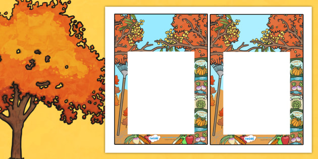 Autumn Editable Notes to Teacher
