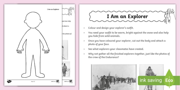 Design an Explorer Outfit Activity Sheet | CfE | Twinkl