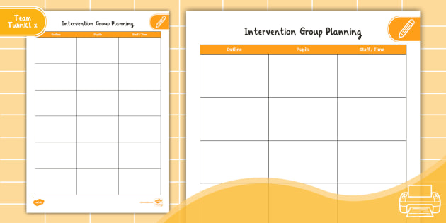 Teacher Planner | Intervention Planner (teacher made)