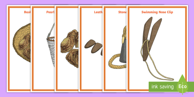 Pearl Diving Equipment Display Posters (teacher made)