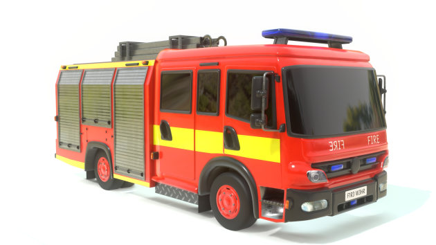Fire Engine Augmented Reality (AR) Quick Look Model Educational Teaching