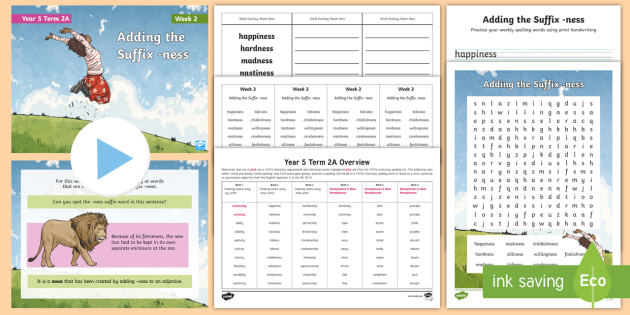 Year 5 Term 2A Week 2 Spelling Pack (teacher made)