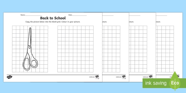 Back to School Copy Drawing Worksheets