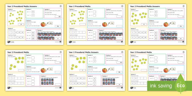 Procedural Year 2 Mat 2 Maths Activity Mats (teacher made)
