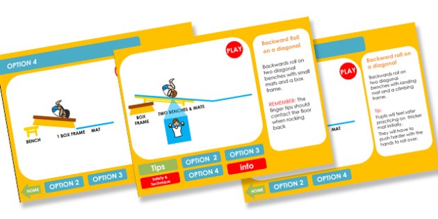 PE Rolling on a Diagonal 8 9 10 Years Lesson Ideas PowerPoint