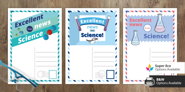 Science Homework Positive Postcard (teacher made)