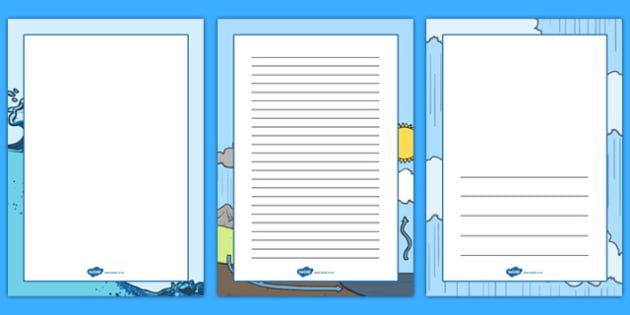 Water Page Borders (teacher made)