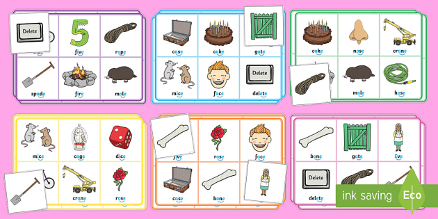 Final 'e' Long Vowel Sounds (Bossy 'e') (teacher made)