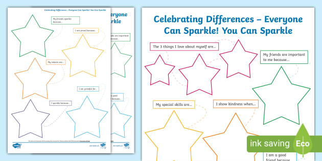 RSE Day KS2 Celebrating Differences Worksheet - Twinkl