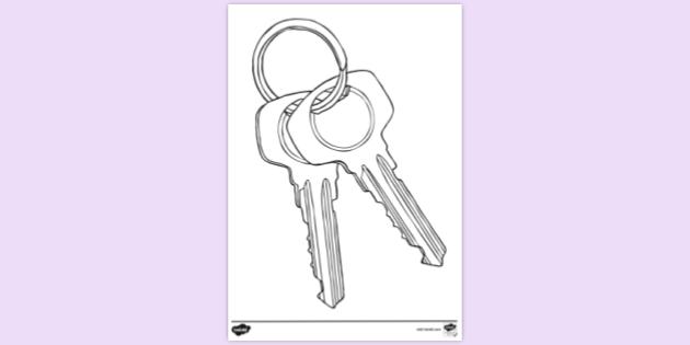 FREE! - Blank Keys Colouring | Colouring Sheets