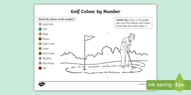 FREE! - Golf Colour by Number (teacher made)