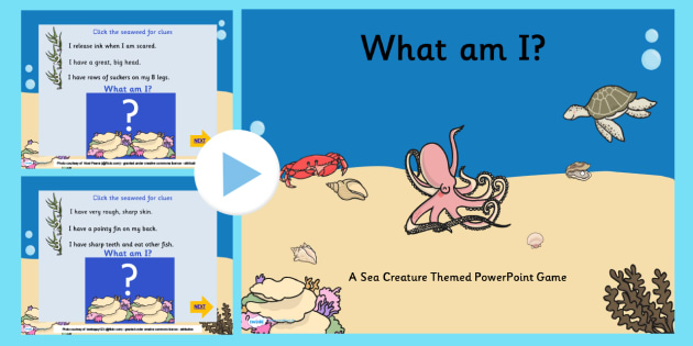 EYFS Under the Sea What Am I Interactive PowerPoint Game Photos