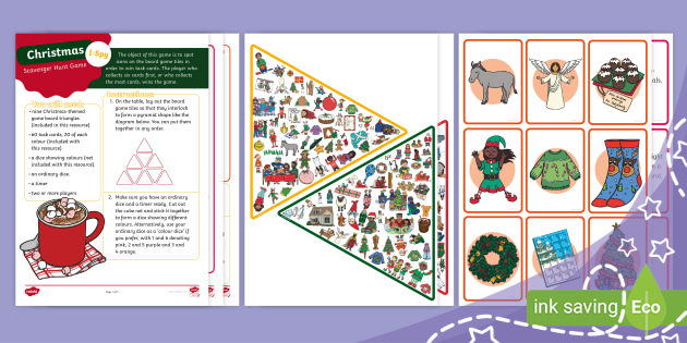 Christmas I-Spy Scavenger Hunt Game