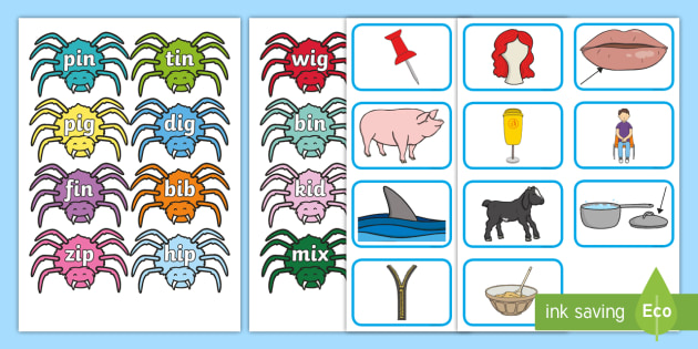 Spider Splat CVC 'i' Words Game (teacher made)