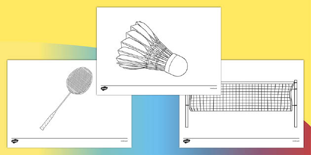 Badminton Colouring Sheets