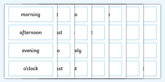 Time Word Cards | twinkl.com.au