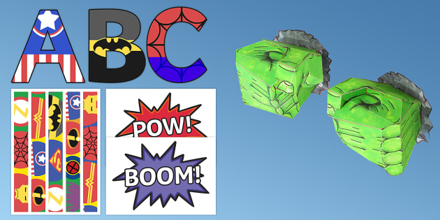 👉 Incredible Work Superhero Themed Display Pack