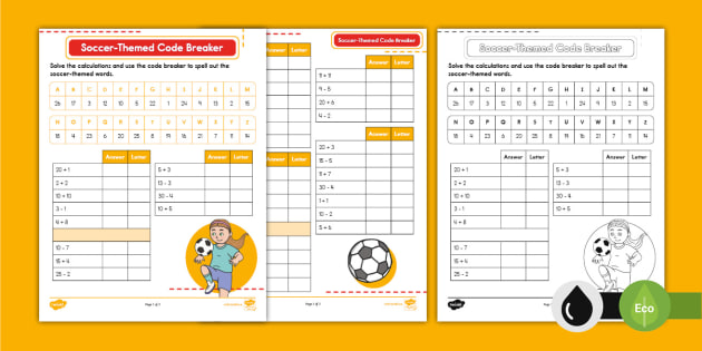 Soccer Mathematics Activities | twinkl.com.au