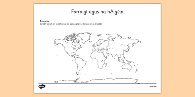 Farraigí agus na hAigéin Irish Seas and Oceans Worksheet / Worksheet ...