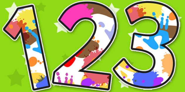 👉 Messy Play Themed Display Numbers (teacher made)