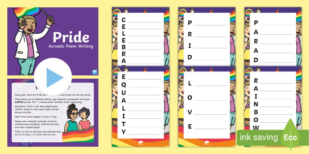 Pride Acrostic Poem Writing Activity Pack | Twinkl Resources