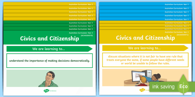 Year 3 Australian HASS Civics and Citizenship Content Descriptor Statements