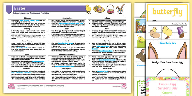 EYFS Easter Continuous Provision Planning Ideas and Resource Pack (Ages ...