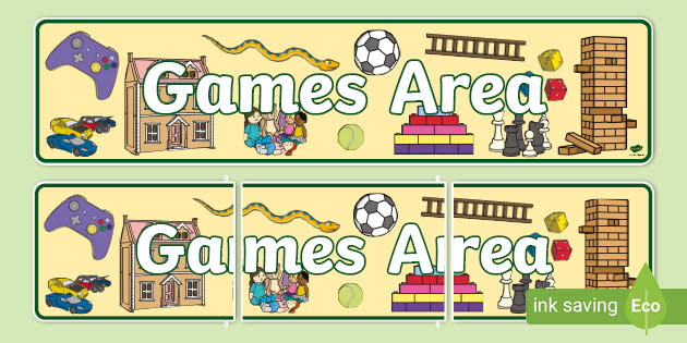 FREE! - 👉 Games Area Sign (teacher made)