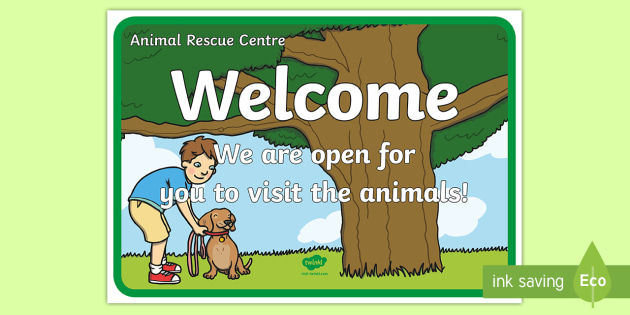 Animal Rescue Centre Role Play Open Sign (teacher made)