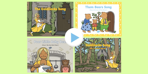 Goldilocks and the Three Bears Songs and Rhymes PowerPoints Pack