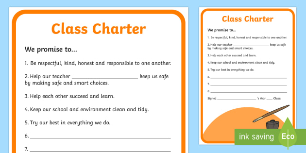 Class Charter Display Poster (teacher made)