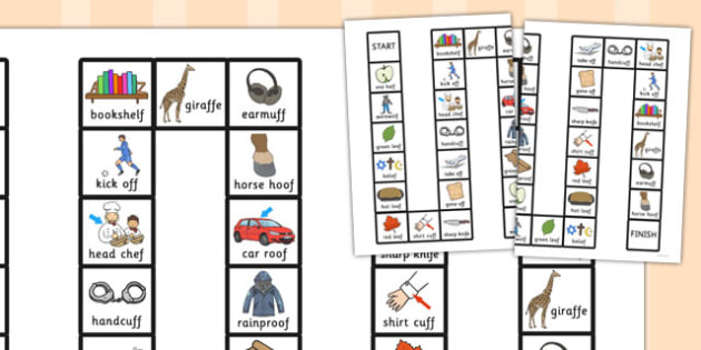 Two Syllable Final 'F' Sound Board Game (teacher made)