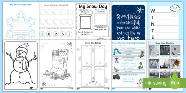 KS1 Snow Day Activity Pack (teacher made)