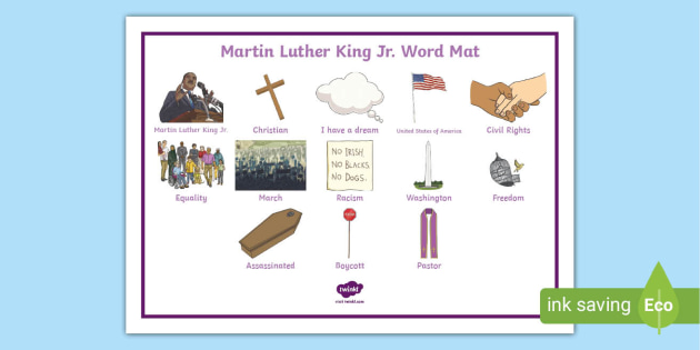 Martin Luther King, Jr. Word Mat (Teacher-Made)