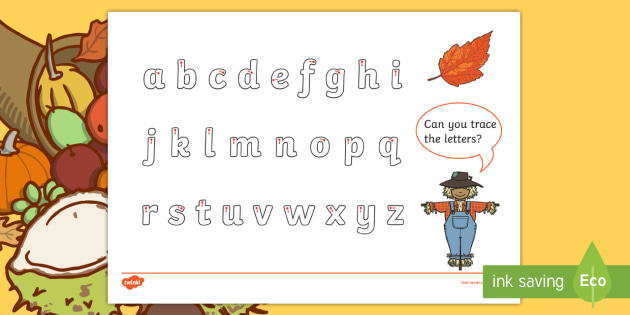 Autumn Themed Letter Writing Worksheet