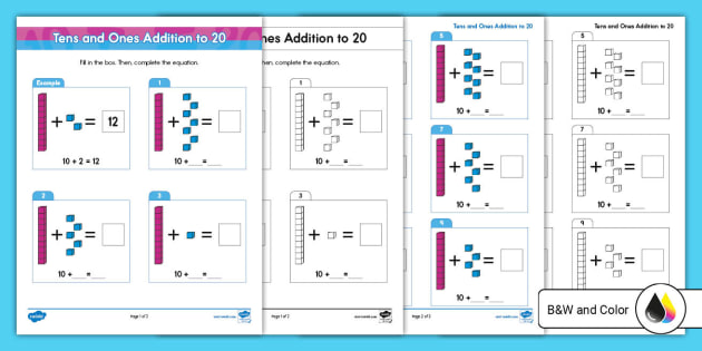 First Grade Tens And Ones Worksheets Tens And Ones | TPT