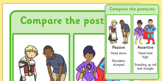 Compare The Postures Passive vs Assertive (teacher made)