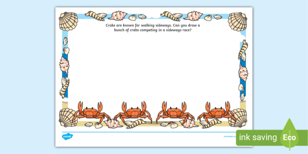FREE! - Crab Drawing Prompt (teacher made)