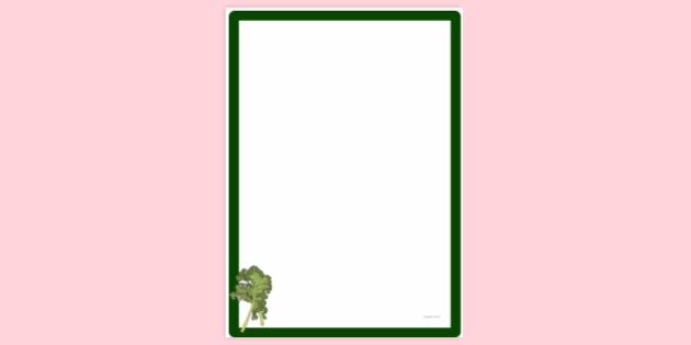 FREE! - Simple Kale Page Border | Page Borders | Twinkl