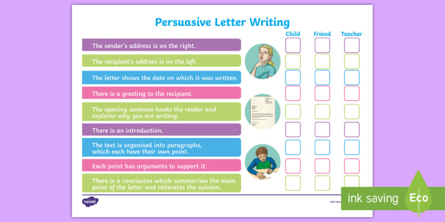 Persuasive Letter Writing Checklist KS2 Primary Resources