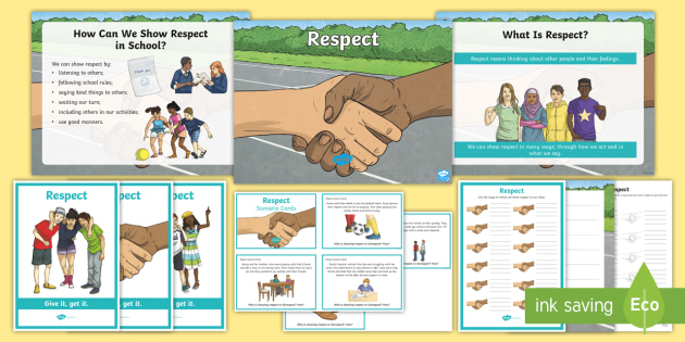 School Values Respect Activity Pack (teacher made)