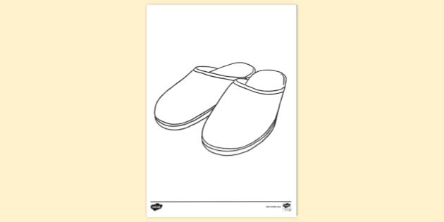 FREE! - Pair of Slippers Colouring | Colouring Sheets