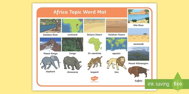 Africa Topic Word Mat