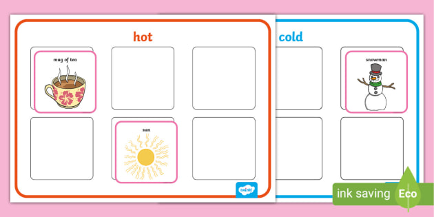 Hot and Cold Sorting Activity (teacher made) Hot and Cold Sorting Activity (teacher made)