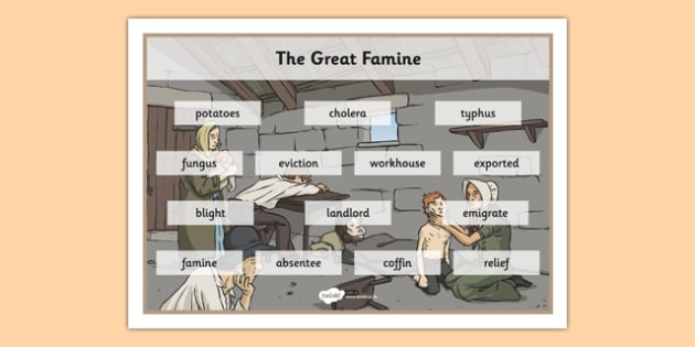 The Great Famine - Vocabulary Mat (teacher made)