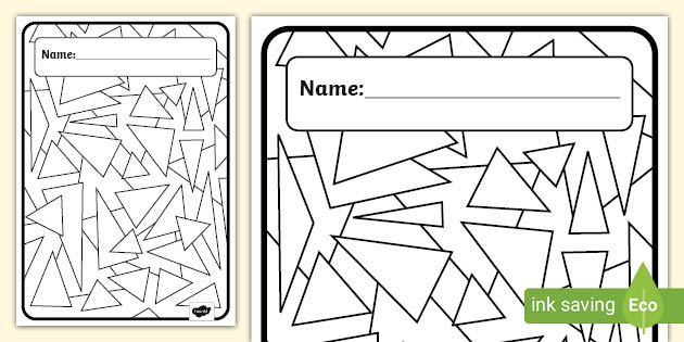 FREE! - Triangle Shape Themed Colouring Book Cover