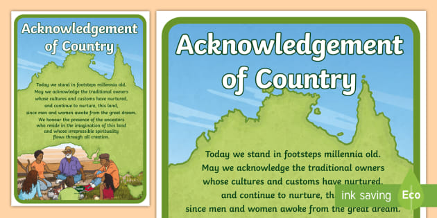 FREE! - National Reconciliation Week Acknowledgement of Country Display