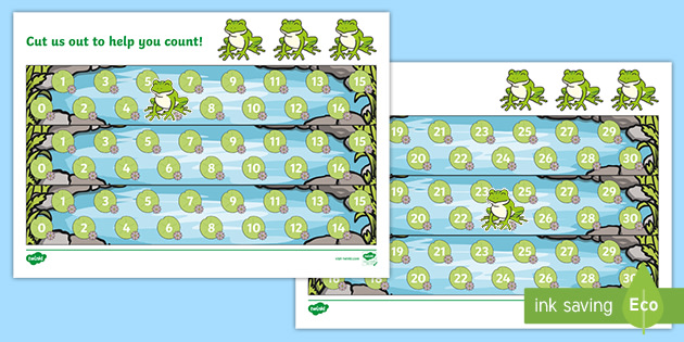 0-30 Number Line (Frogs and Lily Pads) (Teacher-Made)