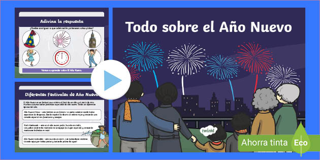 FREE! - PowerPoint: Todo sobre el año nuevo (Teacher-Made)