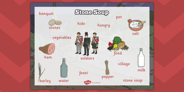 Stone Soup Word Mat (teacher made)